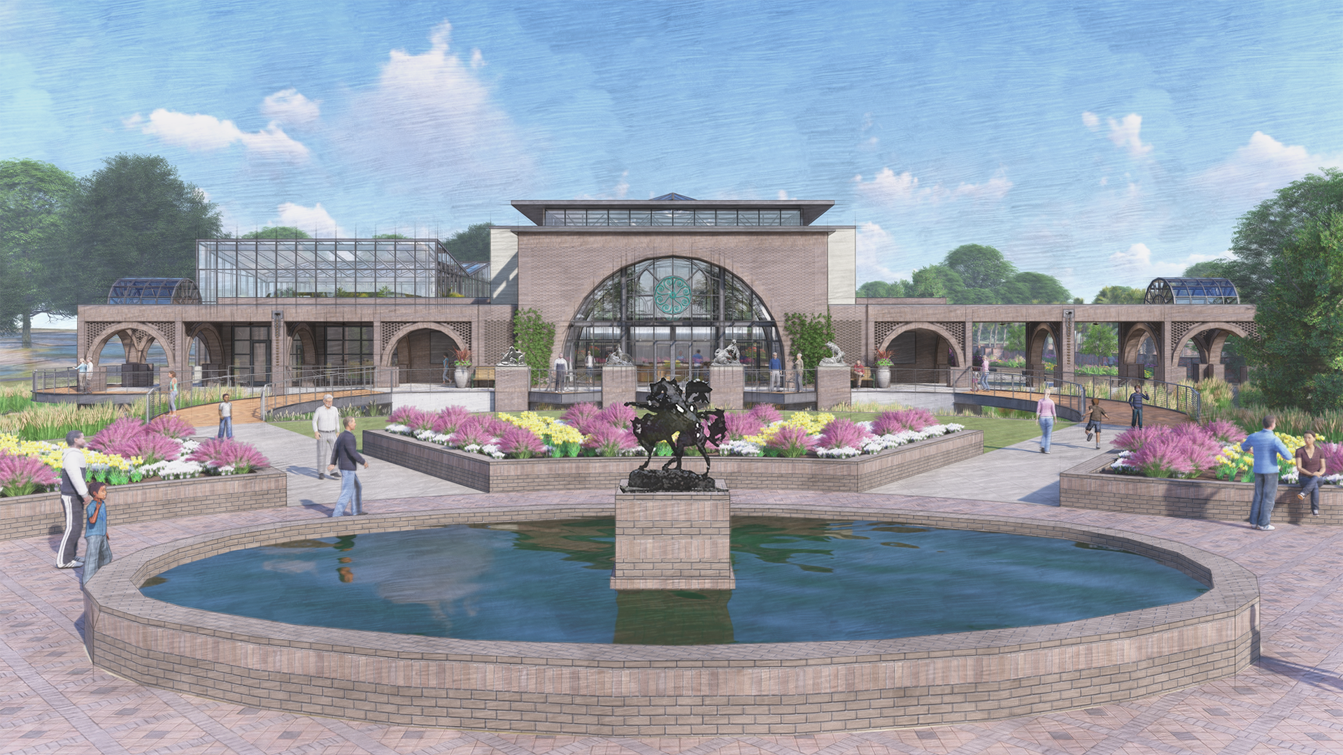 BGC 02 - Entry Plaza View - Craig Gaulden Davis Architecture